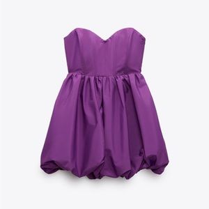 Zara | Dresses | Zara Veluminous Purple Dress | Poshmark